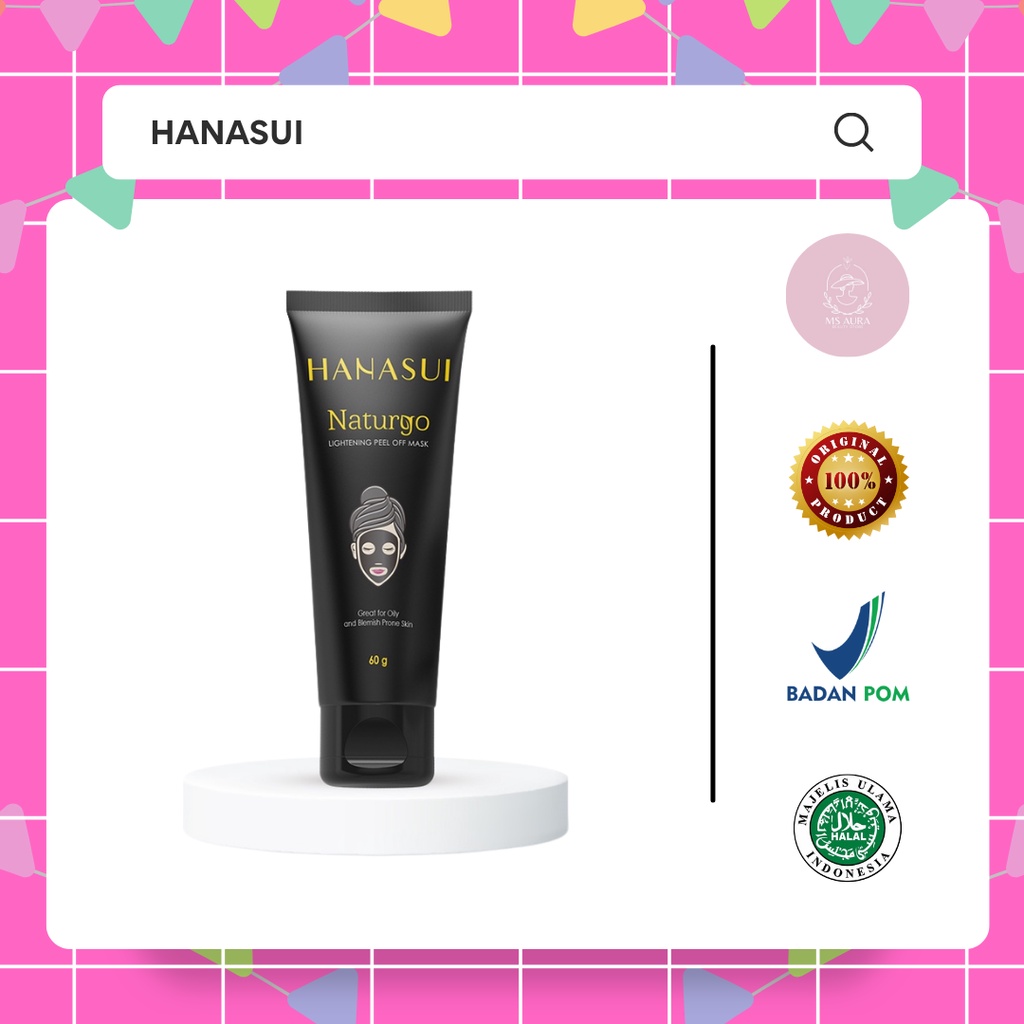 Jual HANASUI Naturgo Peel Off Mask Black Tube 60gr [BPOM] dan [ORIGINAL ...