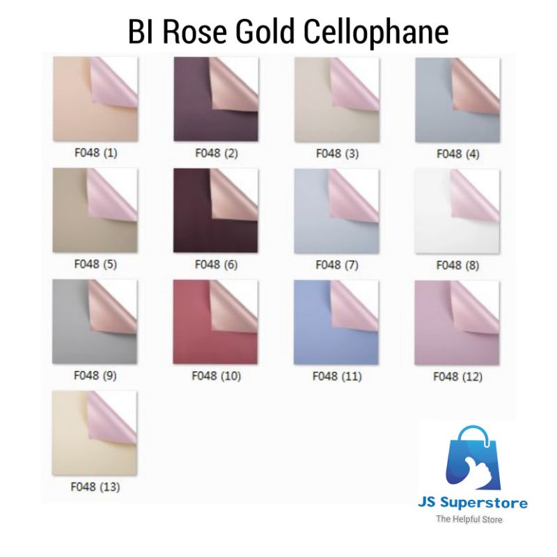 Jual [20 LEMBAR] Flower Wrapping Paper Bi Color Rose Gold Cellophane ...