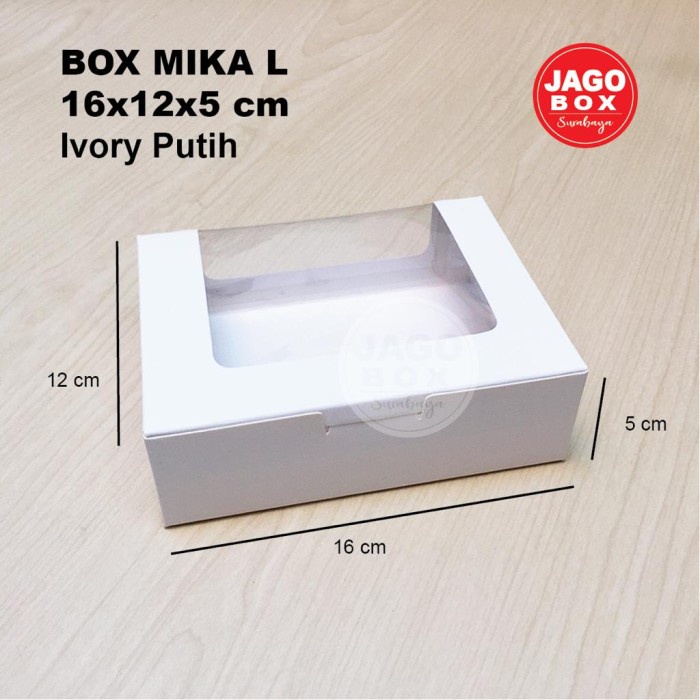Jual Box Kotak Kue Snack Mika L 16x12x5 cm IVORY PUTIH | Shopee Indonesia