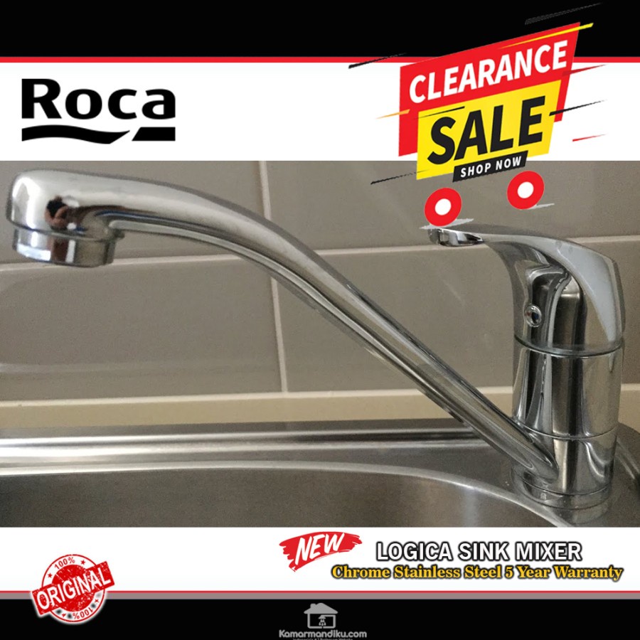 Jual Roca Logica Kitchen Sink Mixer keran cuci piring Kran 5 thn ...