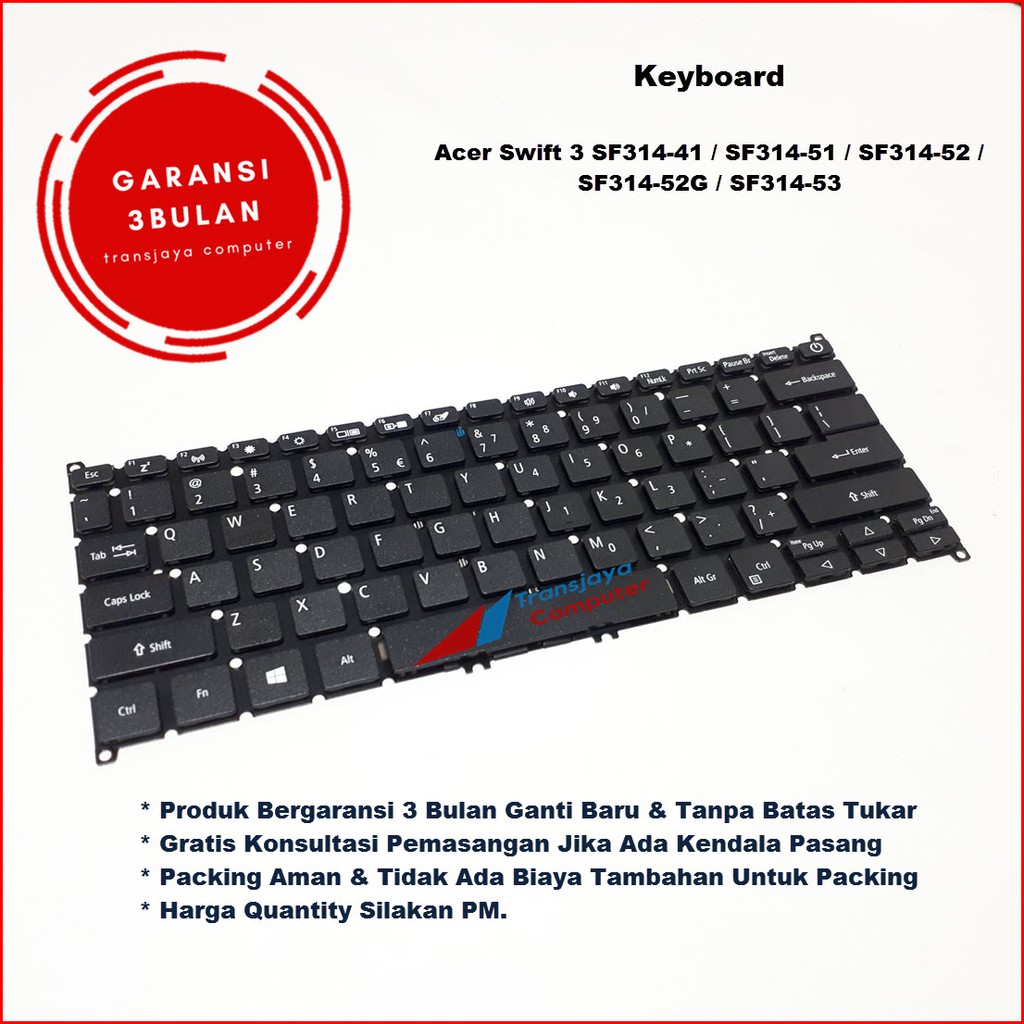 Jual Keyboard Acer Swift 3 SF314-41 SF314-51 SF314-52 SF314-52G SF314 ...