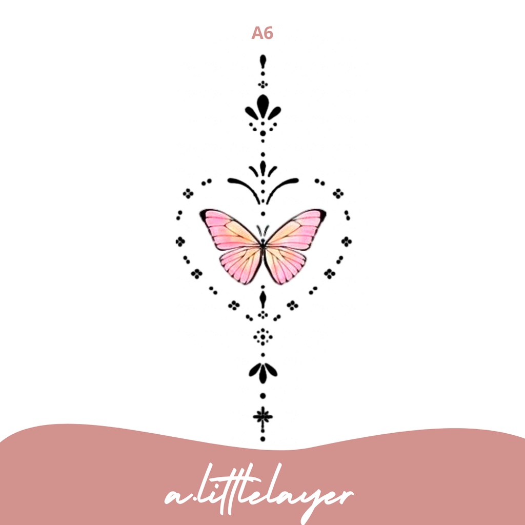 Jual Aesthetic Butterfly tattoo tato kupu-kupu nevertheless tattoo ...