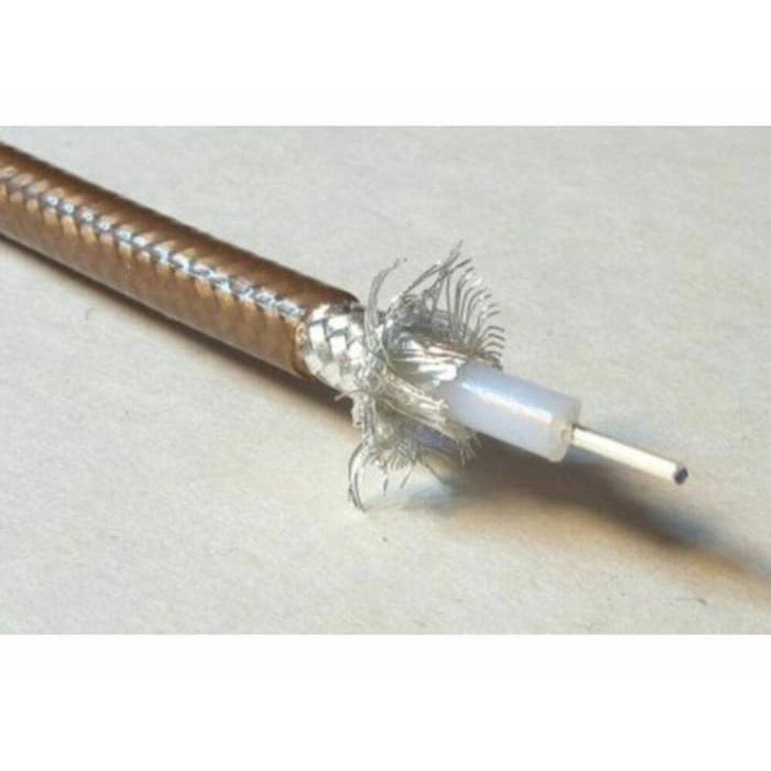 Jual Kabel Teflon Coaxial RG142 RG-142 50 ohm double Braid cable Teplon ...