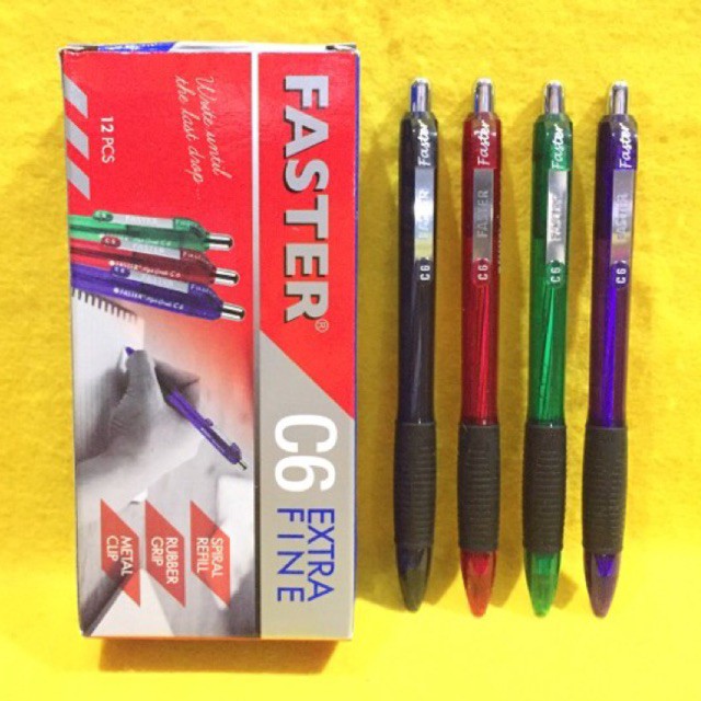 Jual Pulpen Faster C6 Cetek 0.7mm (1 pcs) | Shopee Indonesia