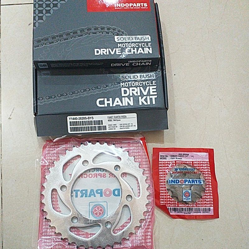 Jual GEAR SET YAMAHA BYSON MERK INDOPARTS / GEAR PAKET + RANTAI / Y1440 ...