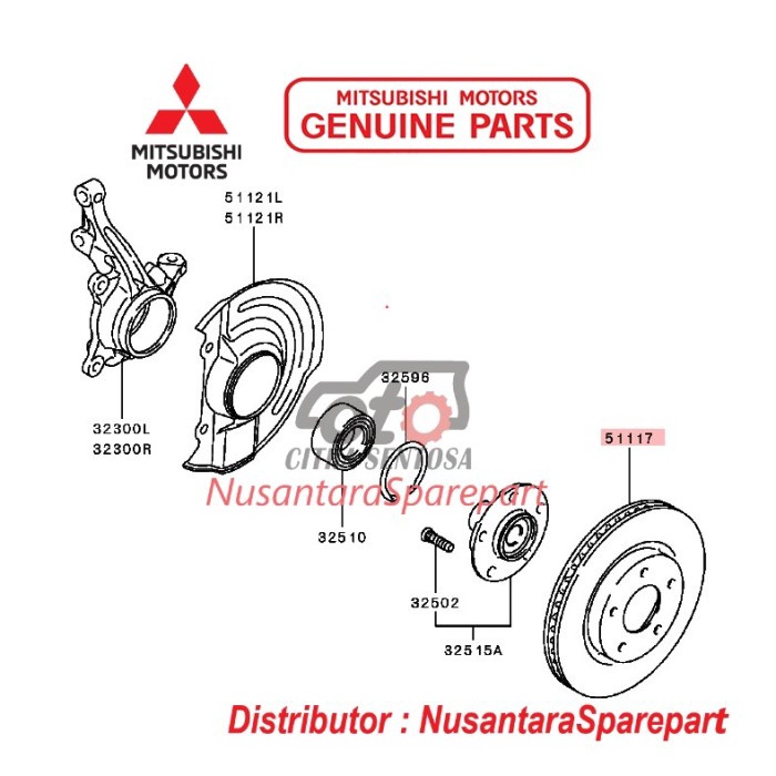 Jual DISK BRAKE PIRINGAN REM XPANDER ORIGINAL MITSUBISHI 4615A243 ...