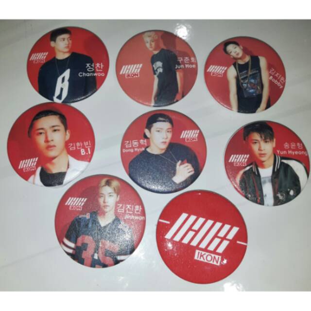 Jual Pin bross kpop ikon press 44mm | Shopee Indonesia