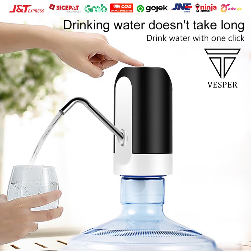 Jual portable galon botol minum switch smart / USB charge electric ...