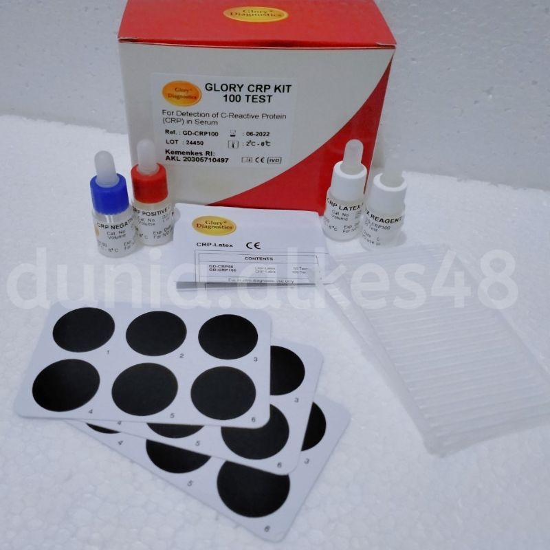 Jual Reagen CRP KIT Glory exp.11-2026 | CRP Latex Kit 100 Test Glory ...