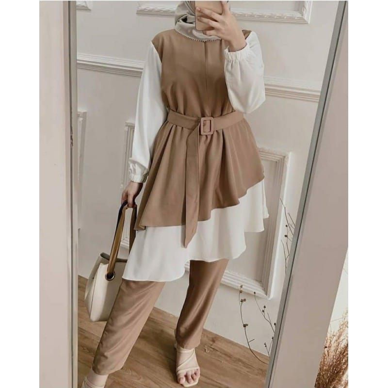 Jual Oneset Daily Candy Lady / Oneset Candy Polos / Setelan Candy Tunik ...