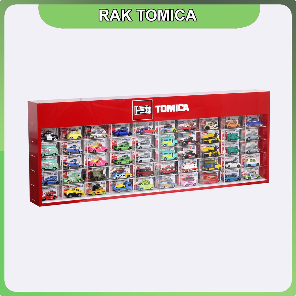Jual Rak TOMICA Header isi 50 BOX IN Bahan Acrylic/Akrilik Skala 1:64 ...