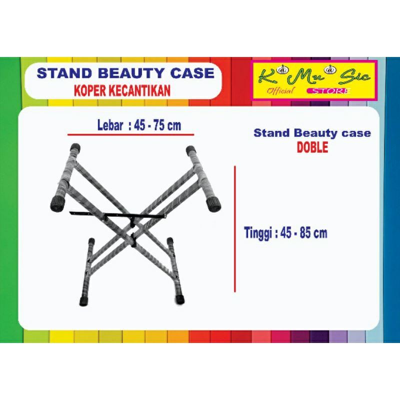 Jual STAND X koper make up Beauty Case single dan double besi silang X ...