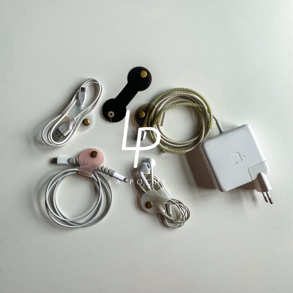 Jual POPPY Cable Tie Charger Organizer Strap Cord Clip Penggulung ...