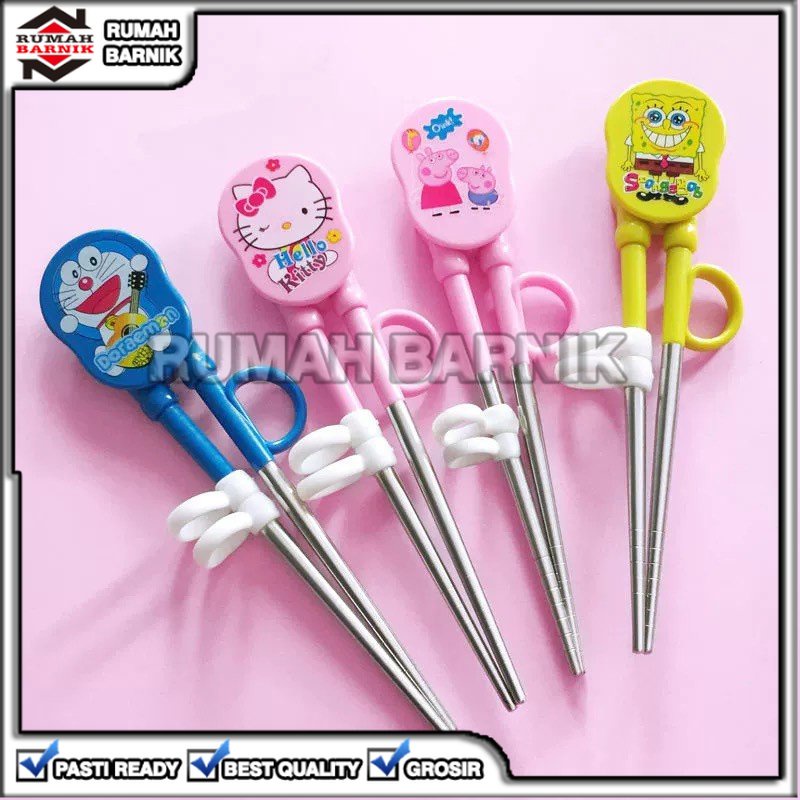 Jual [RB] SUMPIT ANAK KARAKTEK KARTUN FOOD GRADE STAINLESS BESI MAKAN ...