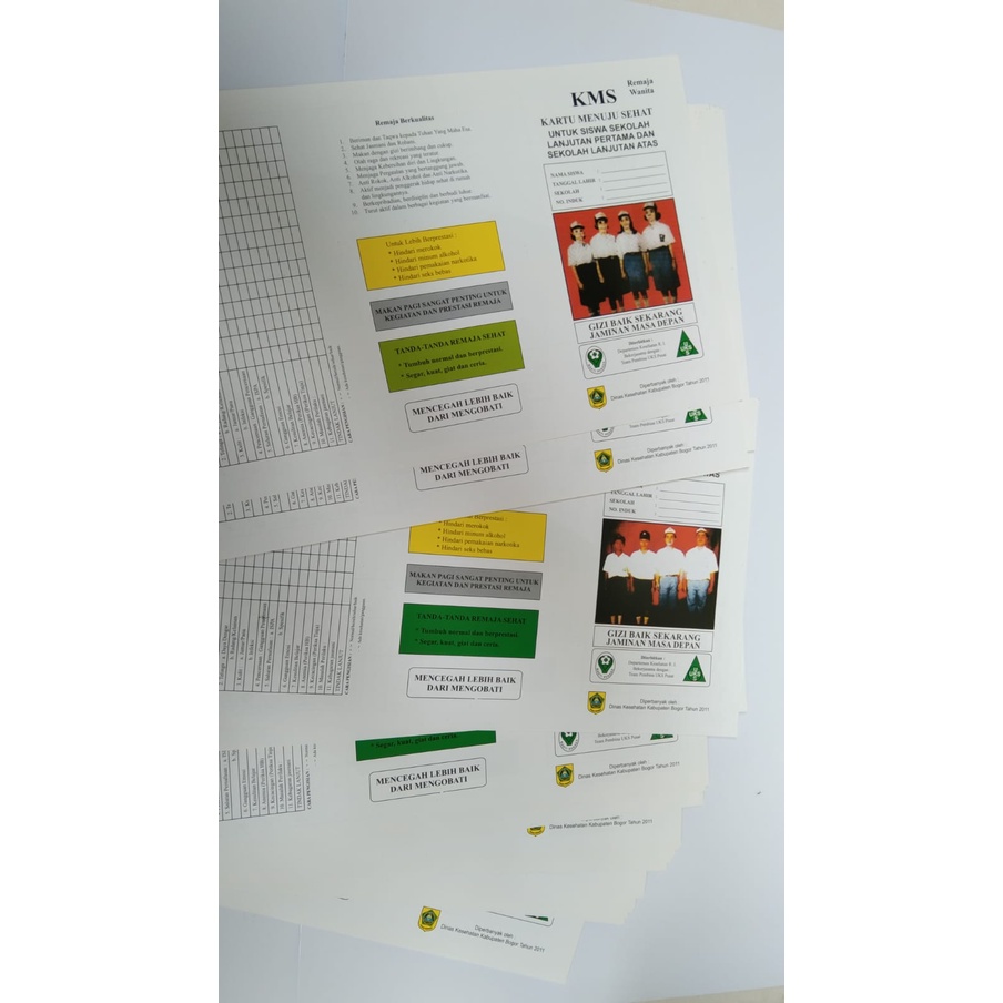 Jual KMS SMP dan SMA - Kartu Menuju Sehat Sekolah SMP dan SMA - KMS Remaja | Shopee Indonesia