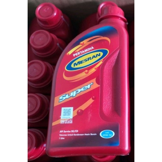 Jual OLI PERTAMINA MESRAN SUPER SAE 20W-50 1 LITER | Shopee Indonesia