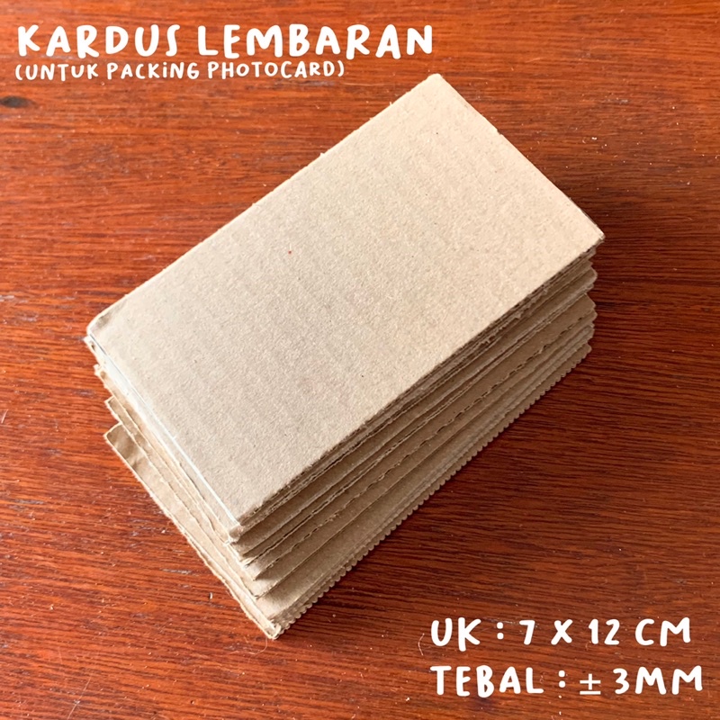 Jual [READY] KARDUS LEMBARAN BOARD PACKING PHOTOCARD UKURAN 7x12 CM ...