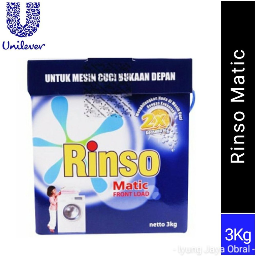 Jual Rinso Matic Front Load 3Kg( Kemasan Dusnya kurang bagus) | Shopee ...
