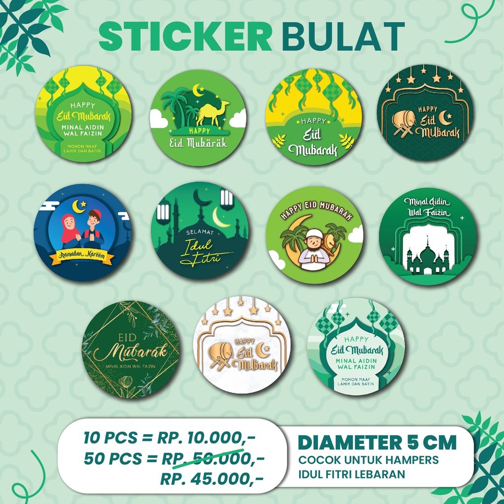 Jual STICKER LEBARAN IDUL FITRI RAMADHAN HAMPERS TERMURAH DAN PREMIUM ...