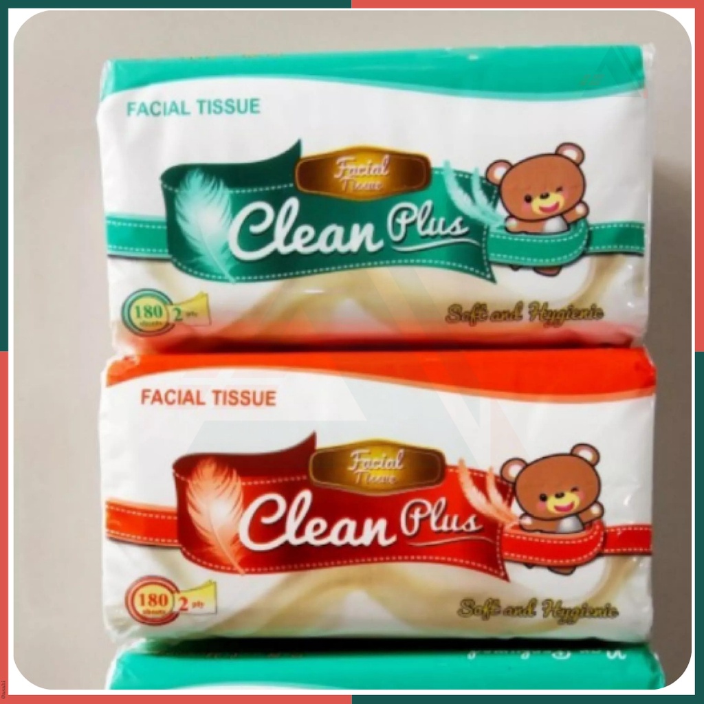 Jual Tisu CLEAN PLUS 180 Sheet 2 Ply / Facial Tissue CLEAN PLUS 180 ...