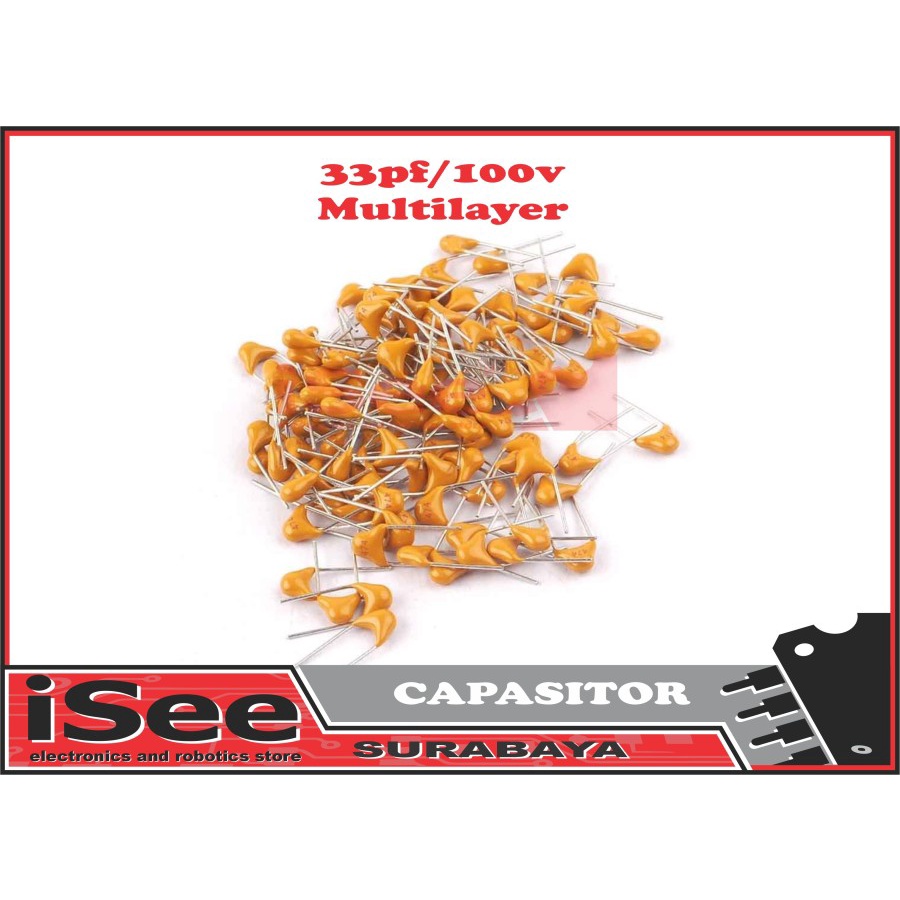 Jual Kapasitor 33pF 33 pF 100V 330 Multilayer Monolithic Ceramic ...