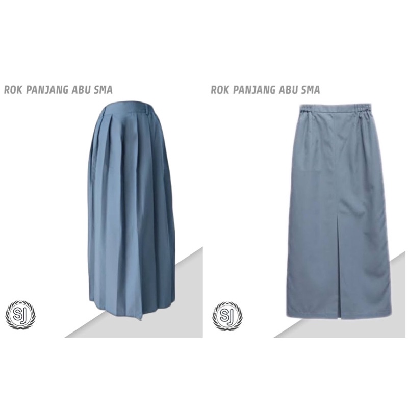 Jual ROK SMA PANJANG REMPEL & SPAN / SERAGAM SEKOLAH ROK SMA/ BAWAHAN ...