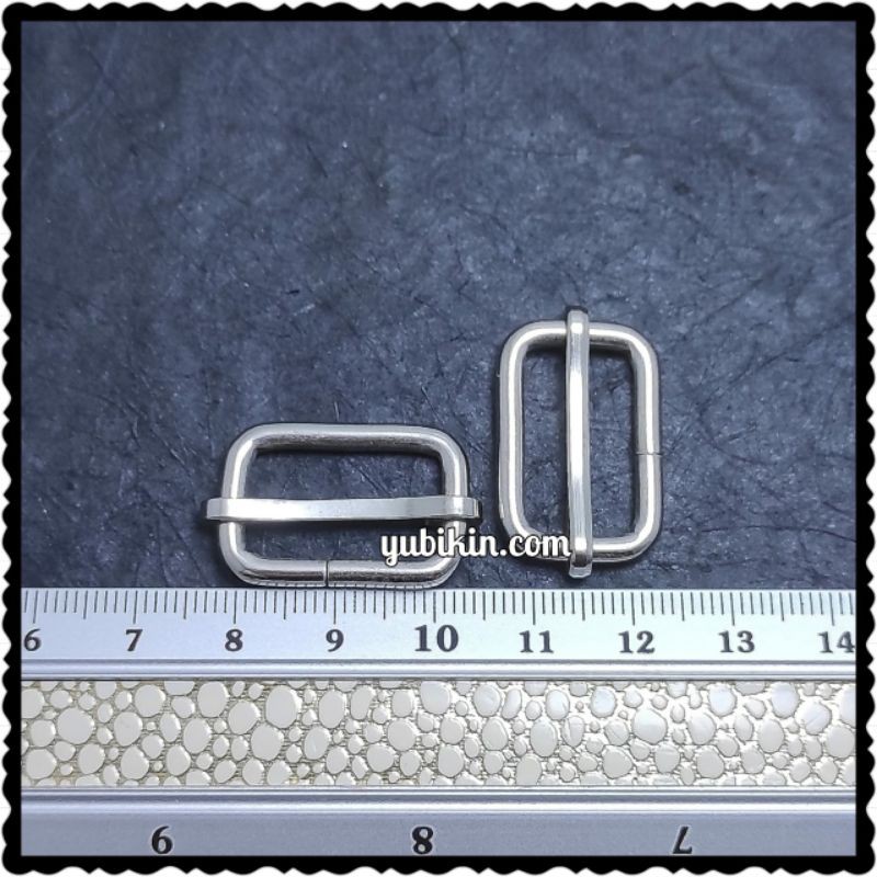 Jual 12 Piece Ring Jalan Besi 2cm Silver Tipis Ring Kotak Gesper Tas ...