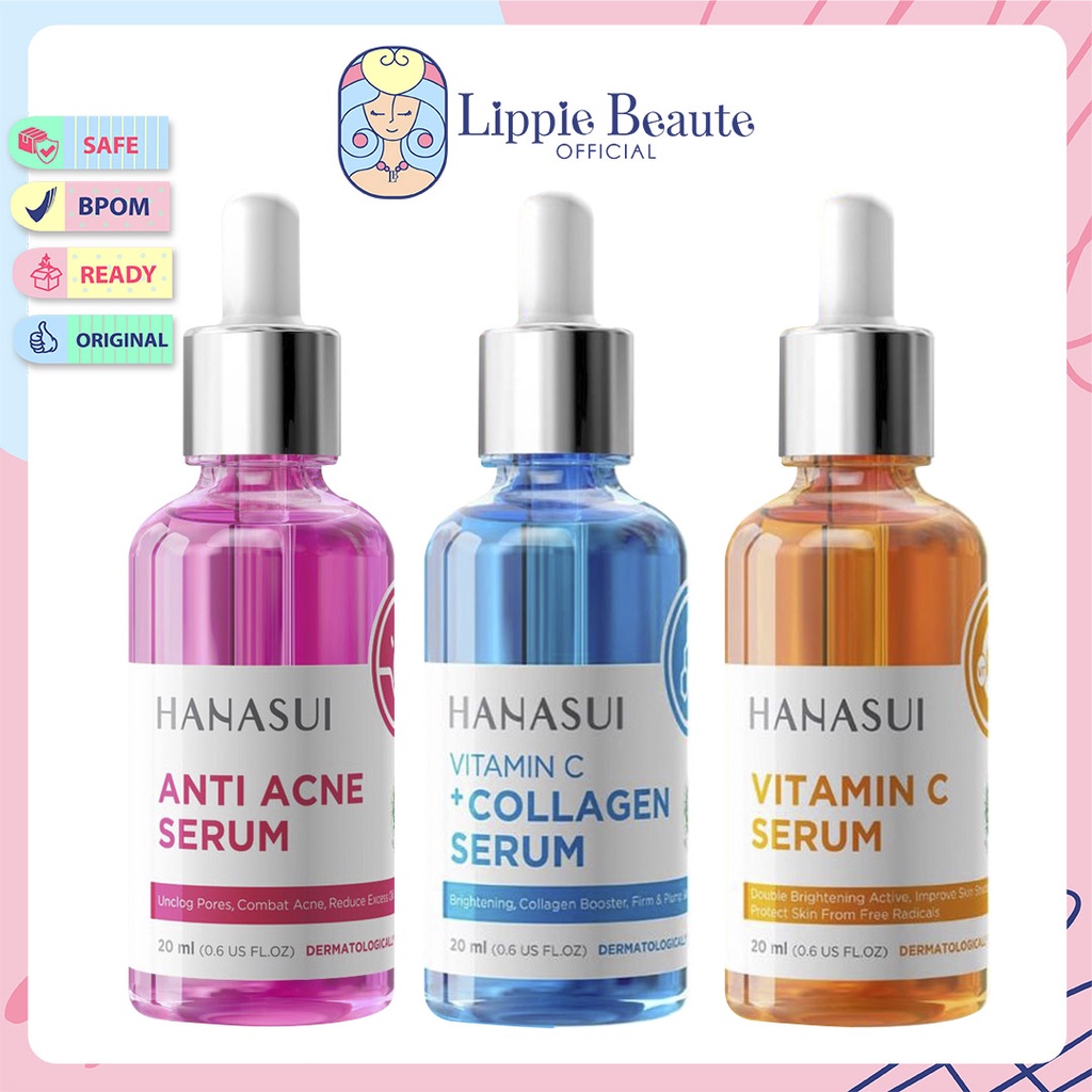 Jual HANASUI - Vitamin C Serum || Vit C + Collagen Serum || Anti Acne Serum | Shopee Indonesia