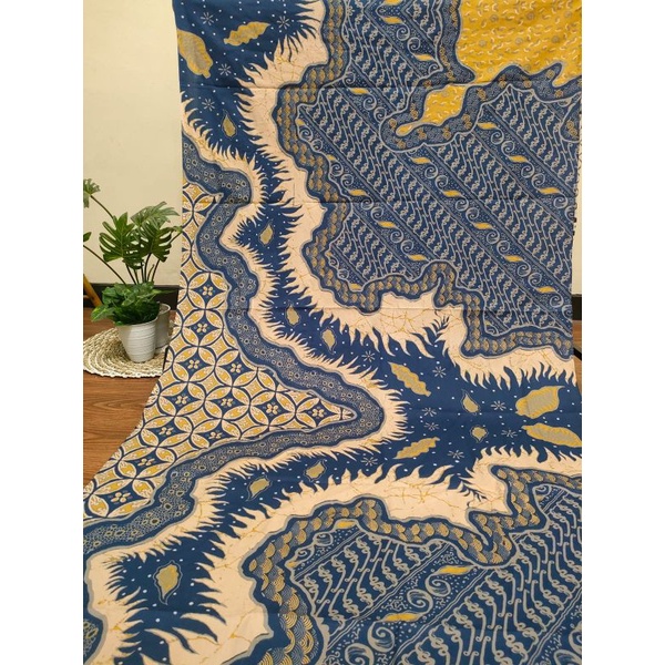 Jual Kain batik solo abstrak lahar seling biru | Shopee Indonesia