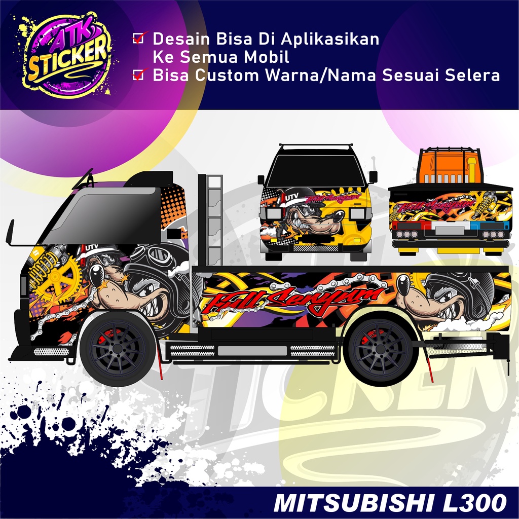 Jual Decal Pick Up FullBody L300, GRANDMAX, CARRY krktr Full Blok ...