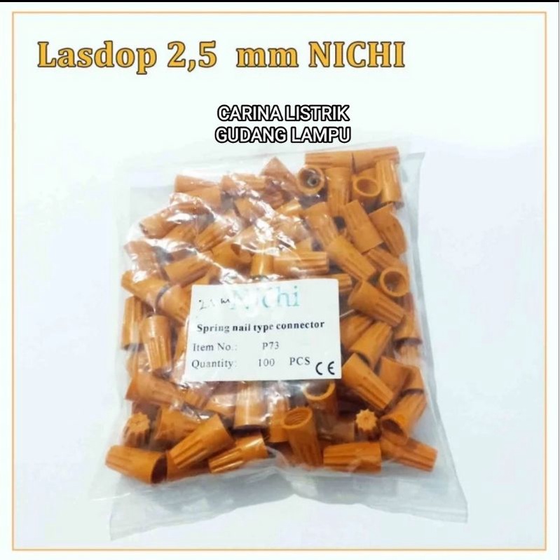 Jual NICHI LASDOP/LAS DOP/SCREW ON WIRE 2.5MM P73 PER PACK ISI 100PCS ...