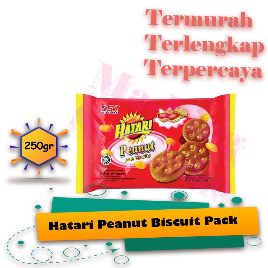 Jual HATARI JAM BISCUIT PEANUT 250G, Kue, Snack, Makanan Ringan ...