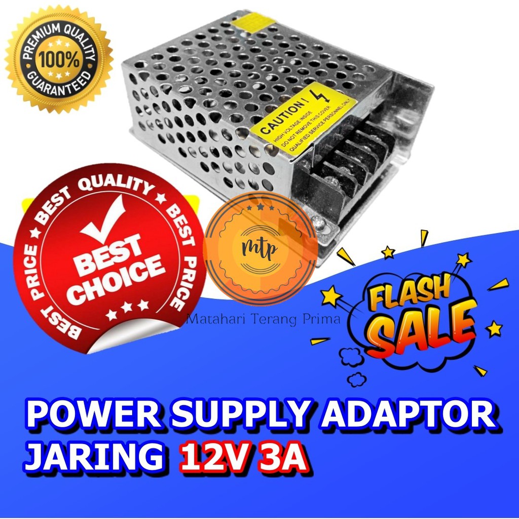 Jual Adaptor 12V 3A Power Supply Switching LED Jaring 3 Ampere 12 Volt DC | Shopee Indonesia