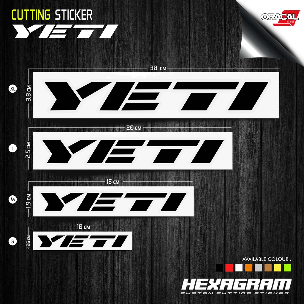 Jual Cutting Sticker Sepeda YETI Logo | Stiker Sepeda Logo YETI | YETI ...