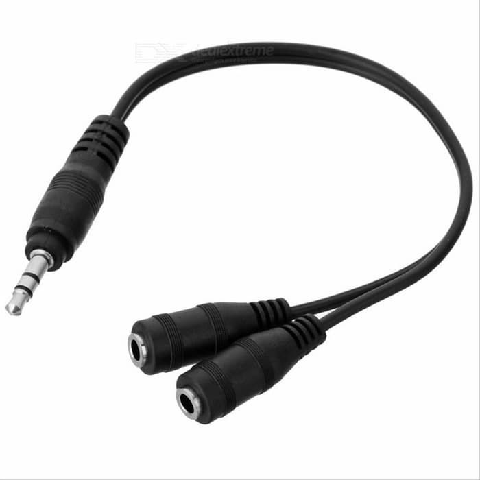 Jual Kabel Audio Splitter 2 Female to 1 Male 3.5mm | Shopee Indonesia