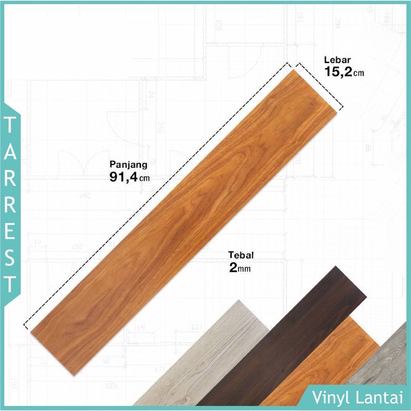 Jual Parket Lantai Vinyl dengan Perekat / Stiker Lantai Vinyl Motif ...