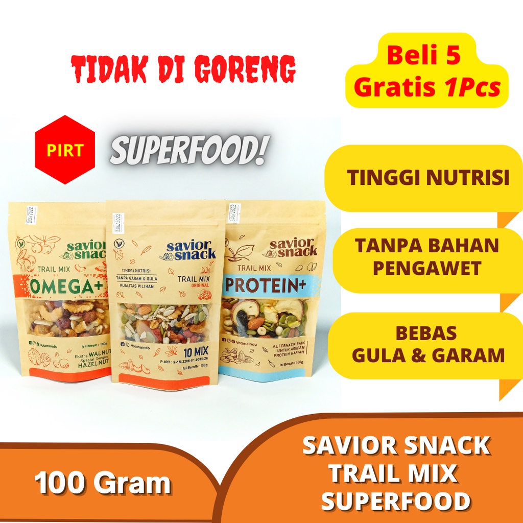 Jual MAKANAN RINGAN TINGGI NUTRISI CEMILAN SEHAT TRAIL MIX SUPERFOOD ...