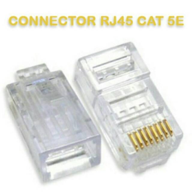 Jual Connector RJ45 Cat 5E isi 100pcs@perbox | Shopee Indonesia