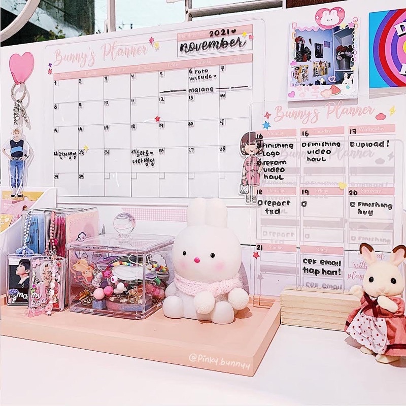 Jual Acrylic Planner Simple Colorful Basic (MONTHLY & WEEKLY) - Radiant ...