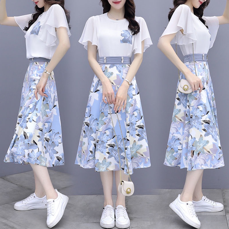 Jual Setelan gaun sifon dress mini gaun anggun rok rok panjang | Shopee ...