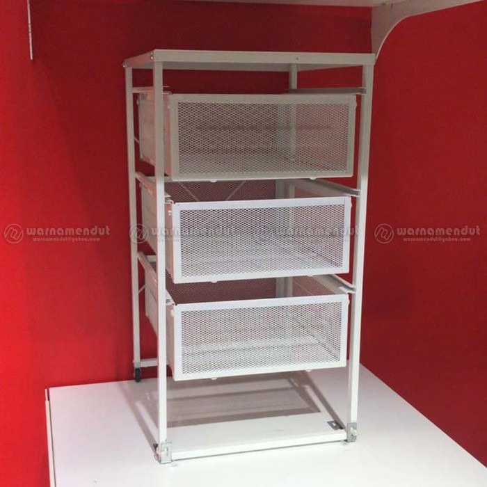Jual Rak unit laci besi susun 3 tingkat 30x34x56cm EYO IK6178 LENN ...