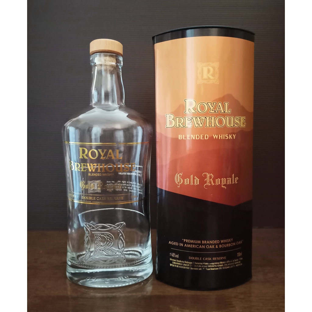 Jual Botol bekas miras Royal Brewhouse Gold Royale 750 ml + Box ...