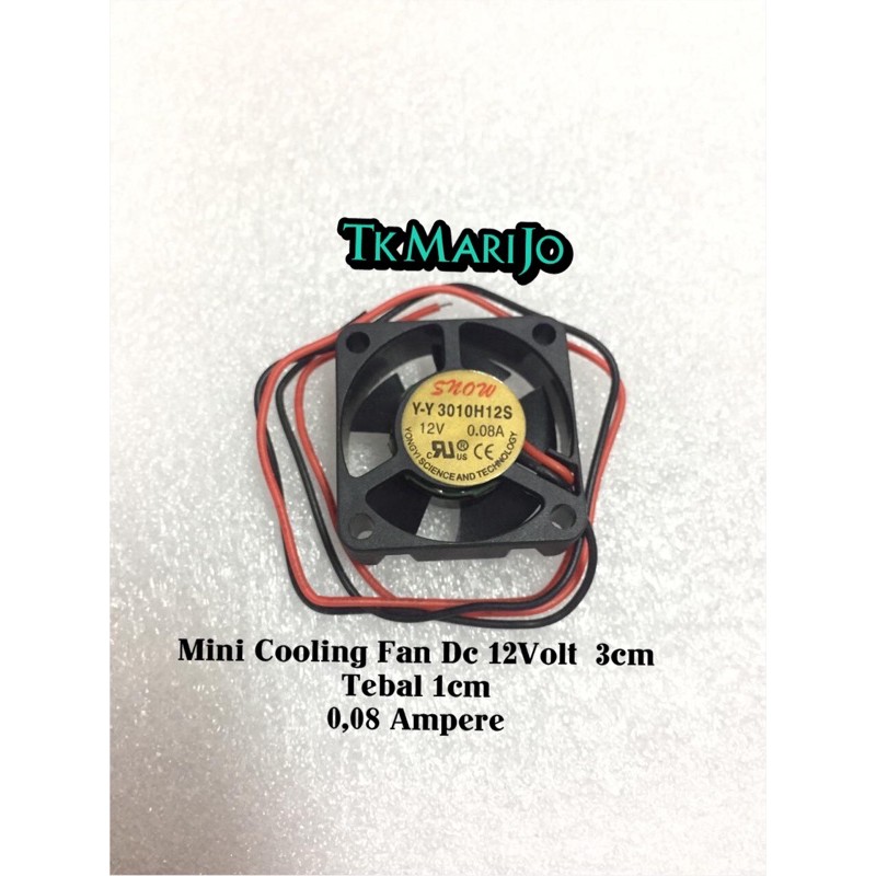 Jual Cooling Fan Mini 12 Volt 3cm tebal 1cm | Shopee Indonesia