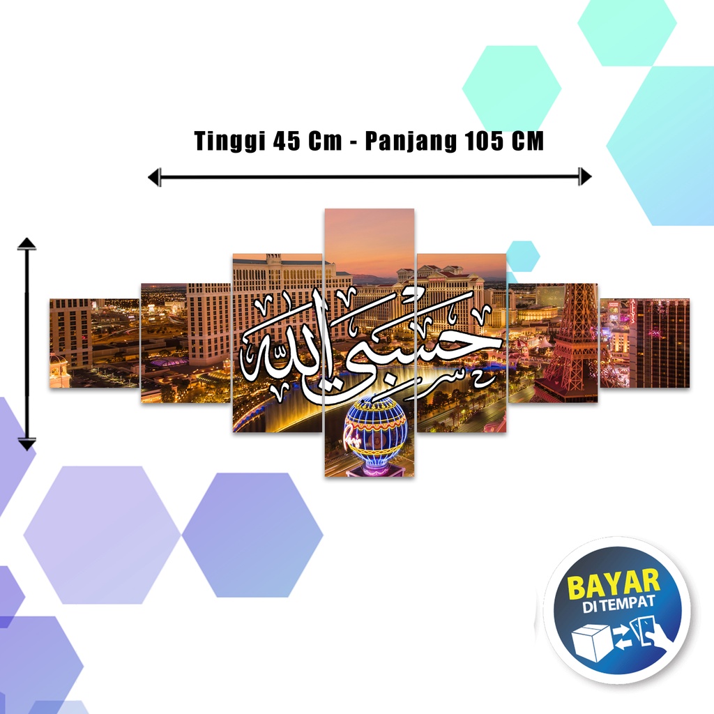 Jual Pajangan Hiasan Dinding Kaligrafi 1 Set / Poster Kayu Tema Islami ...