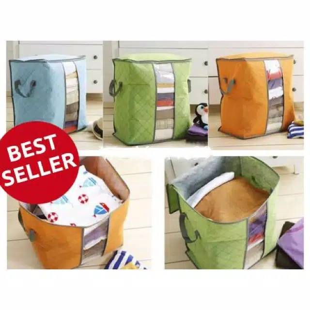 Jual Tas laundry [BERDIRI] Bambo Storage BOX BAG BERDIRI ORGANIZER ...