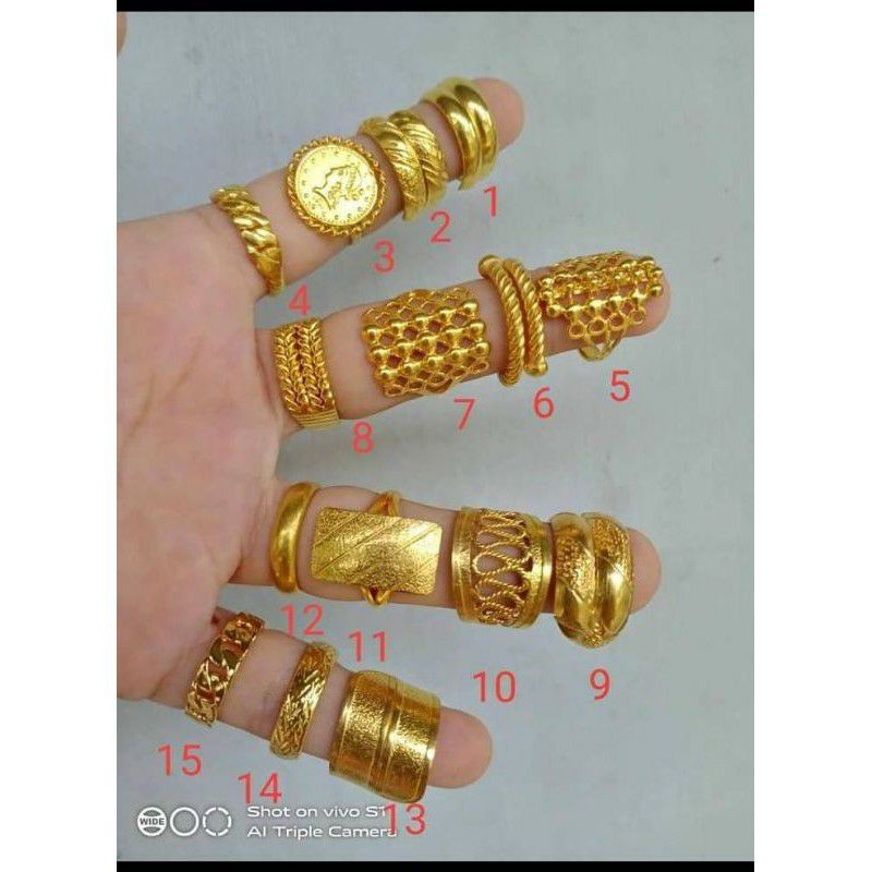 Jual cincin replika emas London lapis emas 24k awet dan tahan lama ...