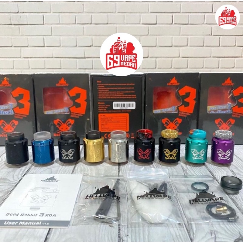 Jual RDA DEAD RABBIT V3 24mm New Colour by HELLVAPE | Shopee Indonesia