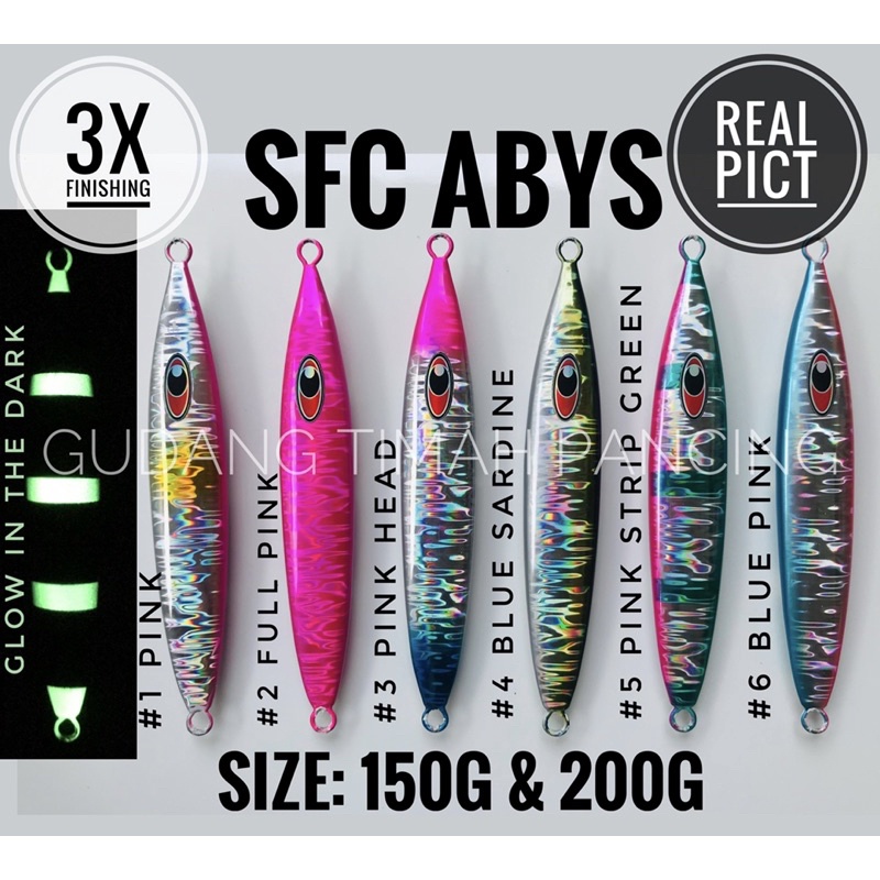 Jual METAL JIG Slow Jigging Seafloor Control ABYS 200g 150g | Shopee Indonesia