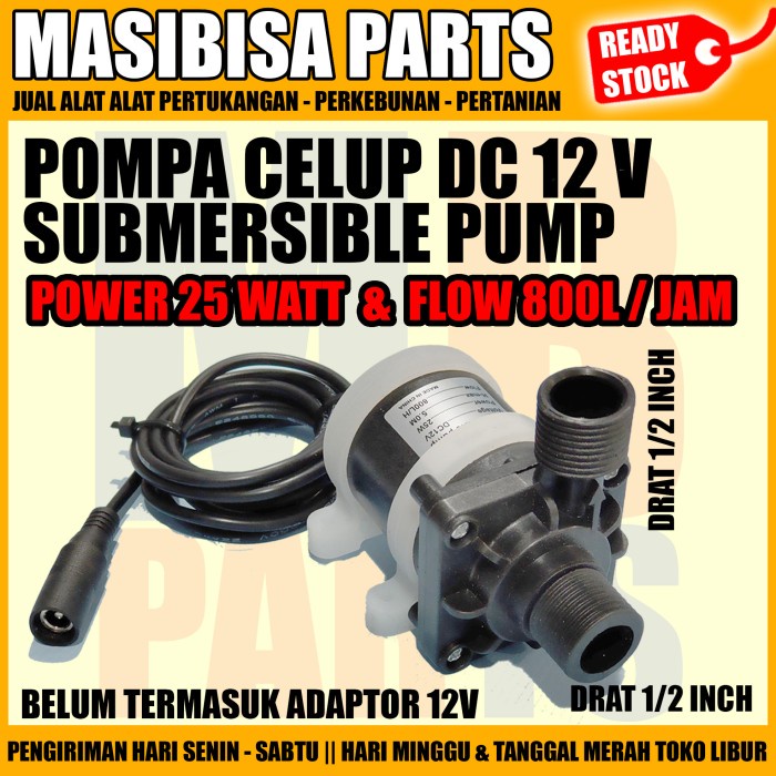 Jual DINAMO PUMP / POMPA CELUP / SUBMERSIBLE 12V AQUARIUM / HIDROPONIK | Shopee Indonesia