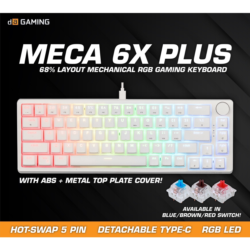 Jual DIGITAL ALLIANCE MECA 6X PLUS 68-KEYS MECHANICAL RGB GAMING ...